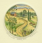 Susan Hunt-Wulkowicz etchings - Rural Wisconsin scenes